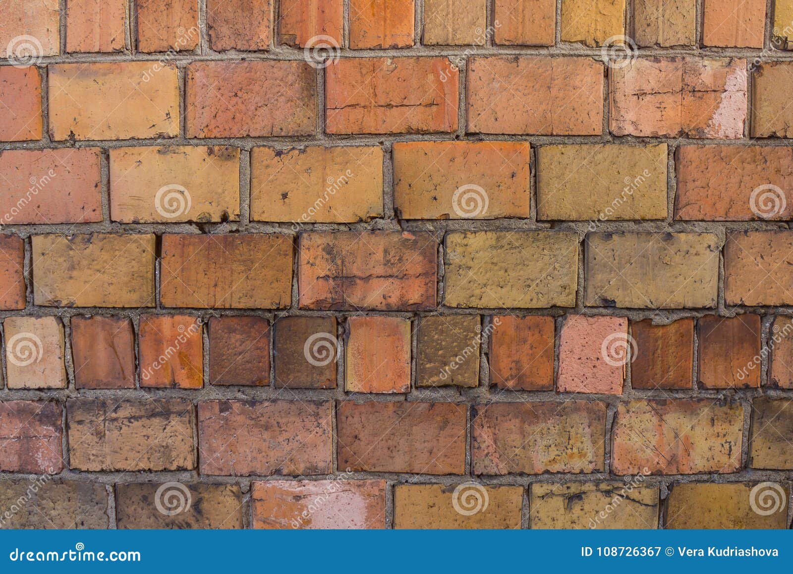 Thick brickwork. stock image. Image of orange, ferrous - 108726367