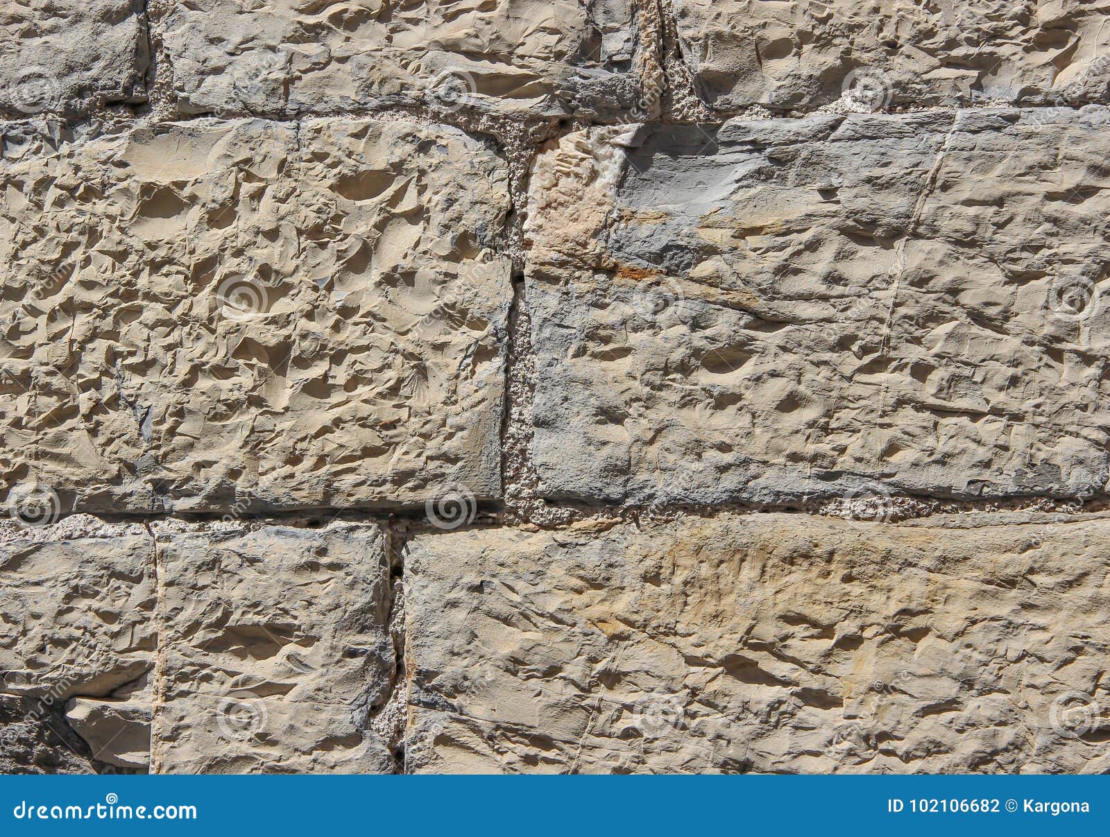 Wall made of natural rocks stock photo. Image of damaged - 102106682