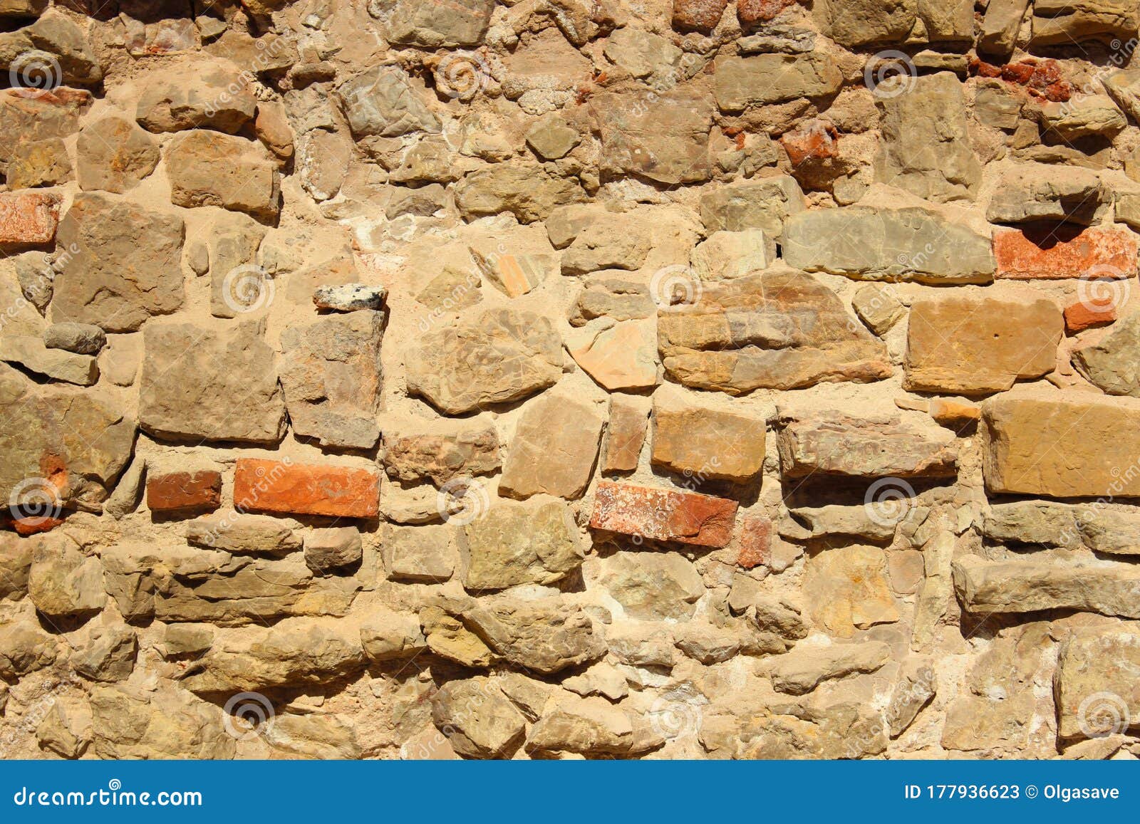 Old Wall Made of Rocks. Medieval Rocky Surface. Texture of an Old Rocks ...