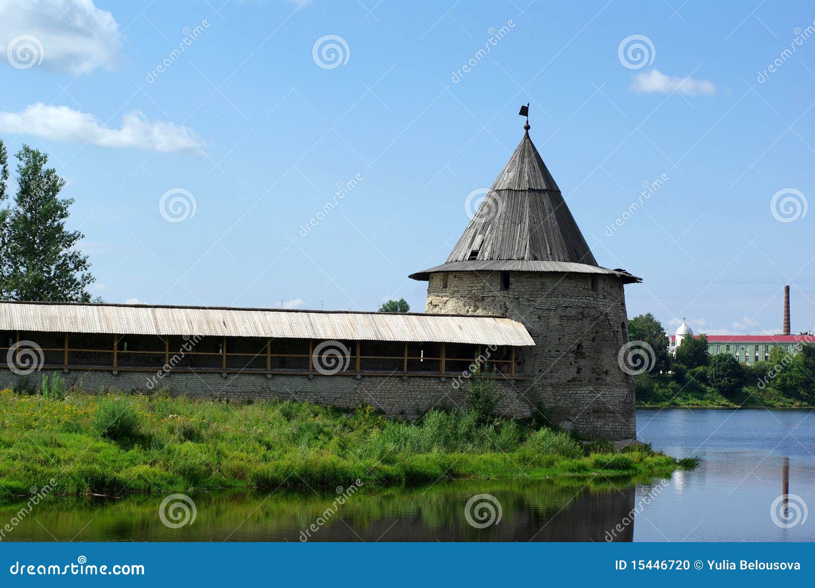 Old Wall of the Pskov Kremlin Stock Photo - Image of defence, tourism ...