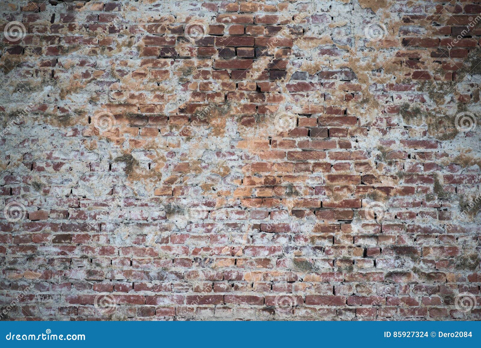 Old Wall of Red Bricks. Wallpaper of Ordinary Building Wall Texture ...