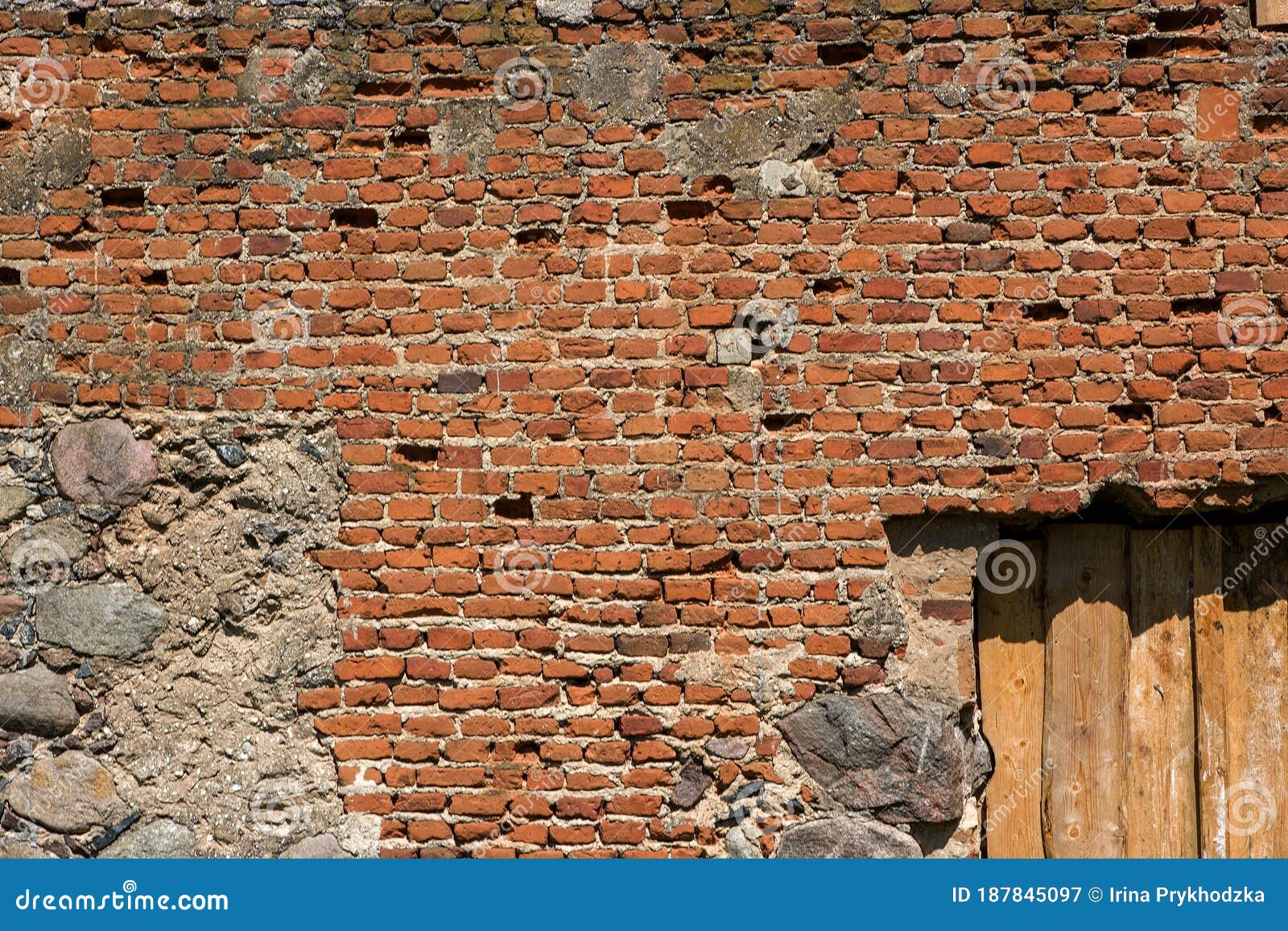Old wall of rough masonry stock image. Image of building - 187845097