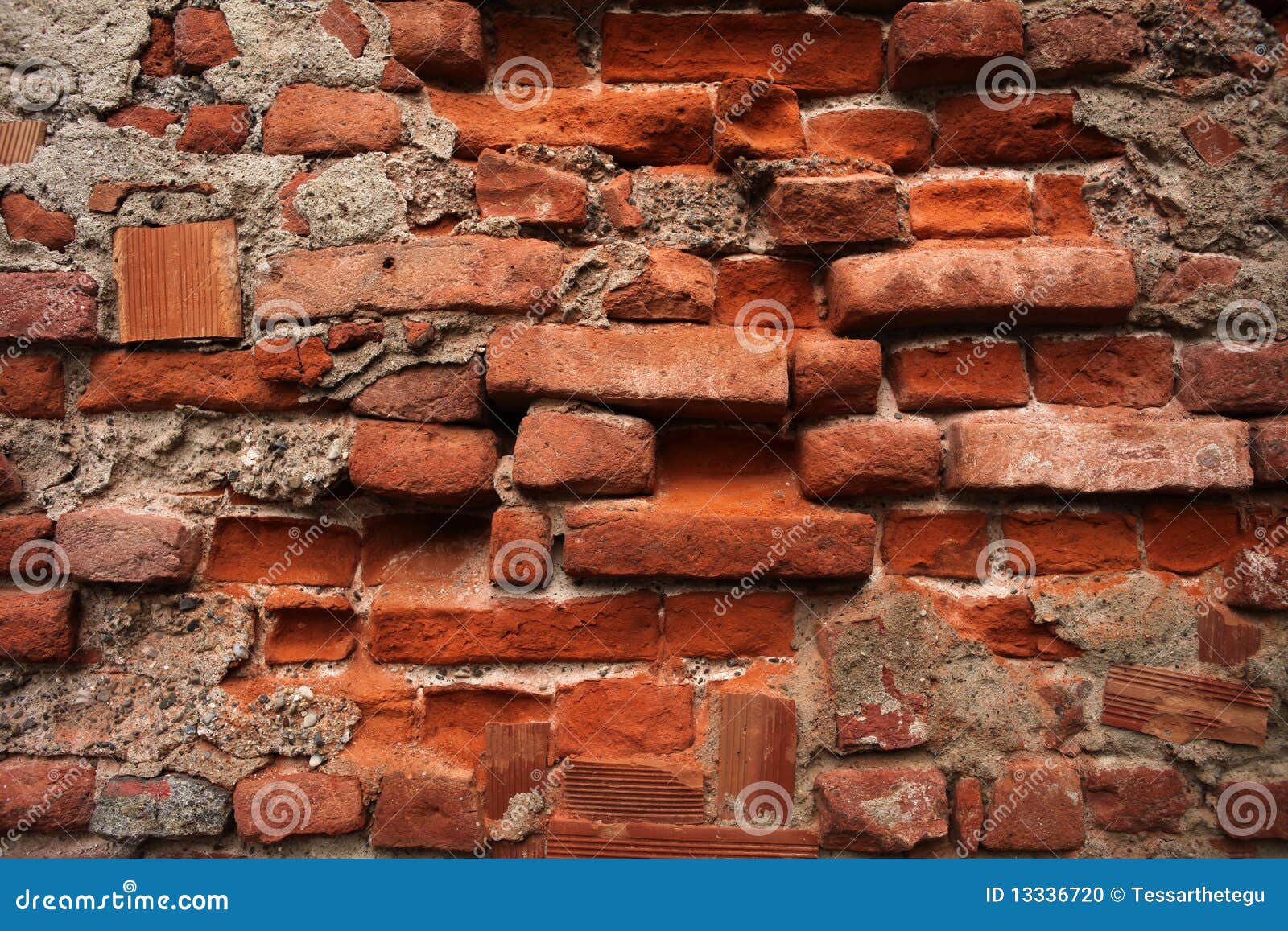 Old Wall with Ruined Bricks Stock Photo - Image of brick, dilapidated ...