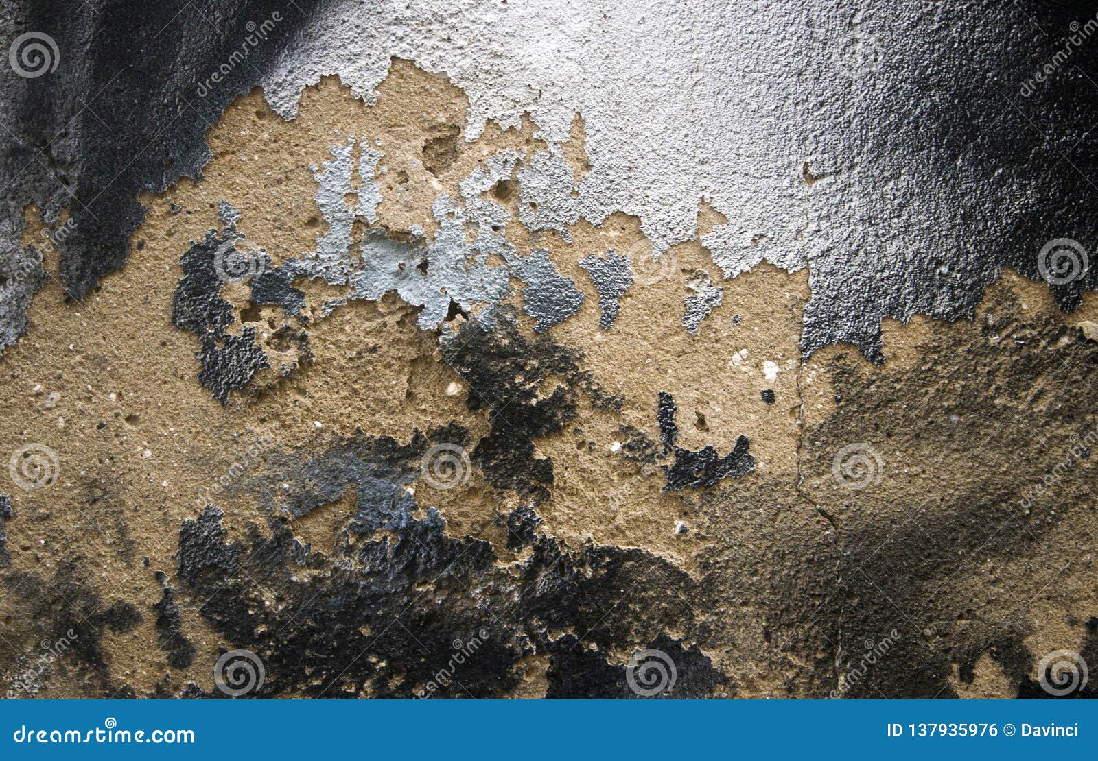 Old Wall Texture Flaking Silver Paint Stock Photo - Image of closeup ...