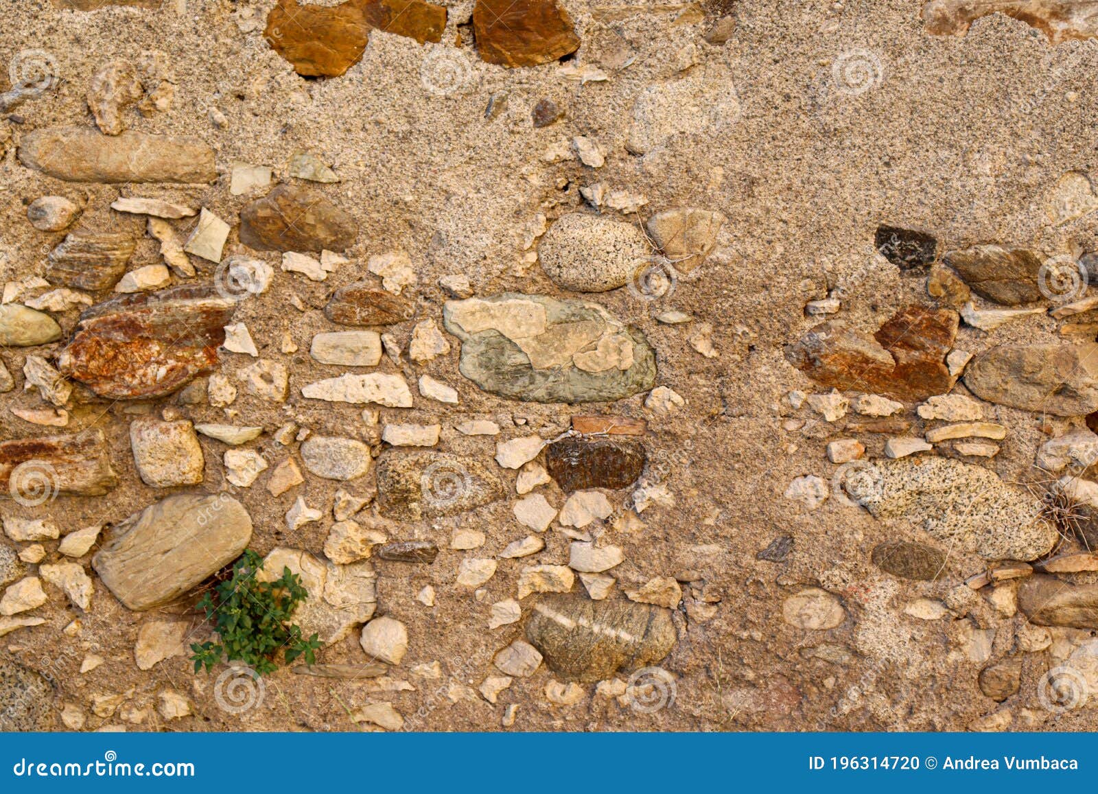 Old Wall Texture Made of Stones, Bricks and Concrete. Old House and ...