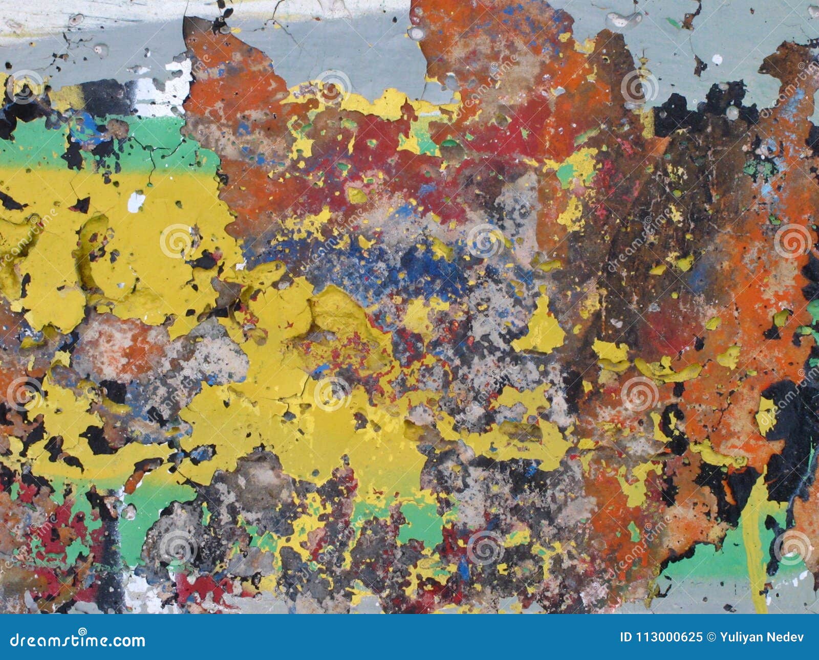 Old Wall with Worn Off Paint Stock Image - Image of concrete, graffiti ...