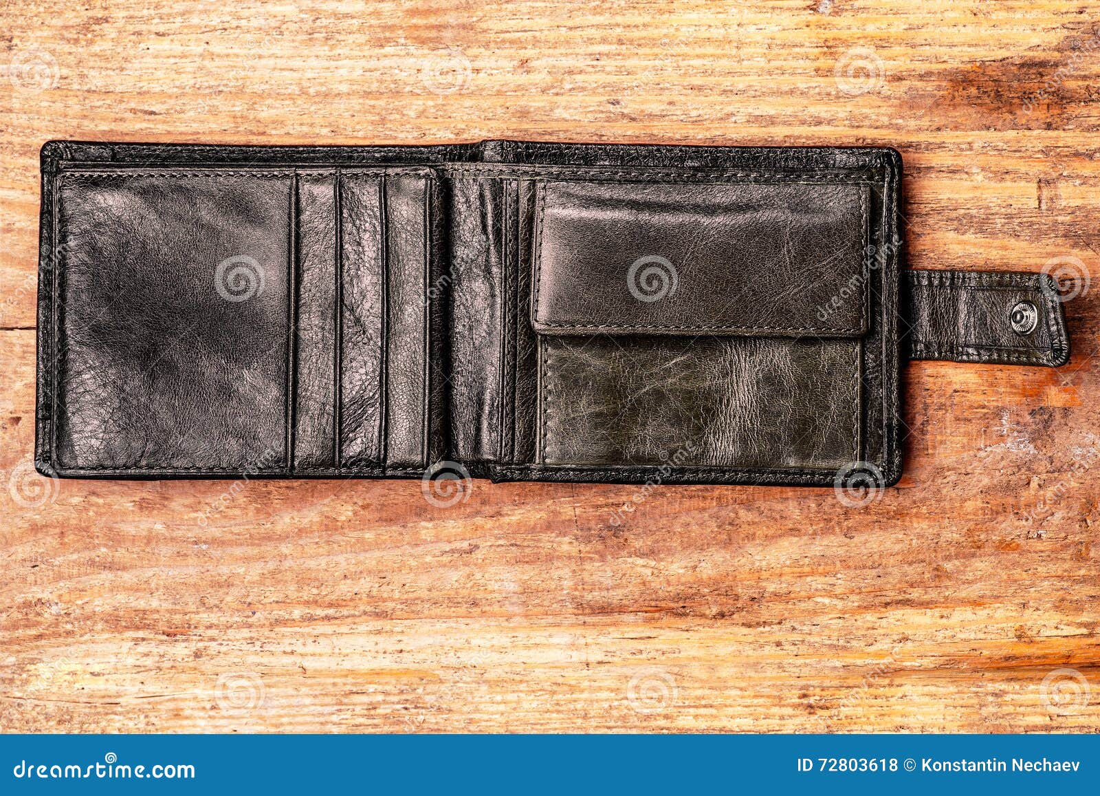 Old Wallet on Wooden Background Stock Photo - Image of dirt, broke ...