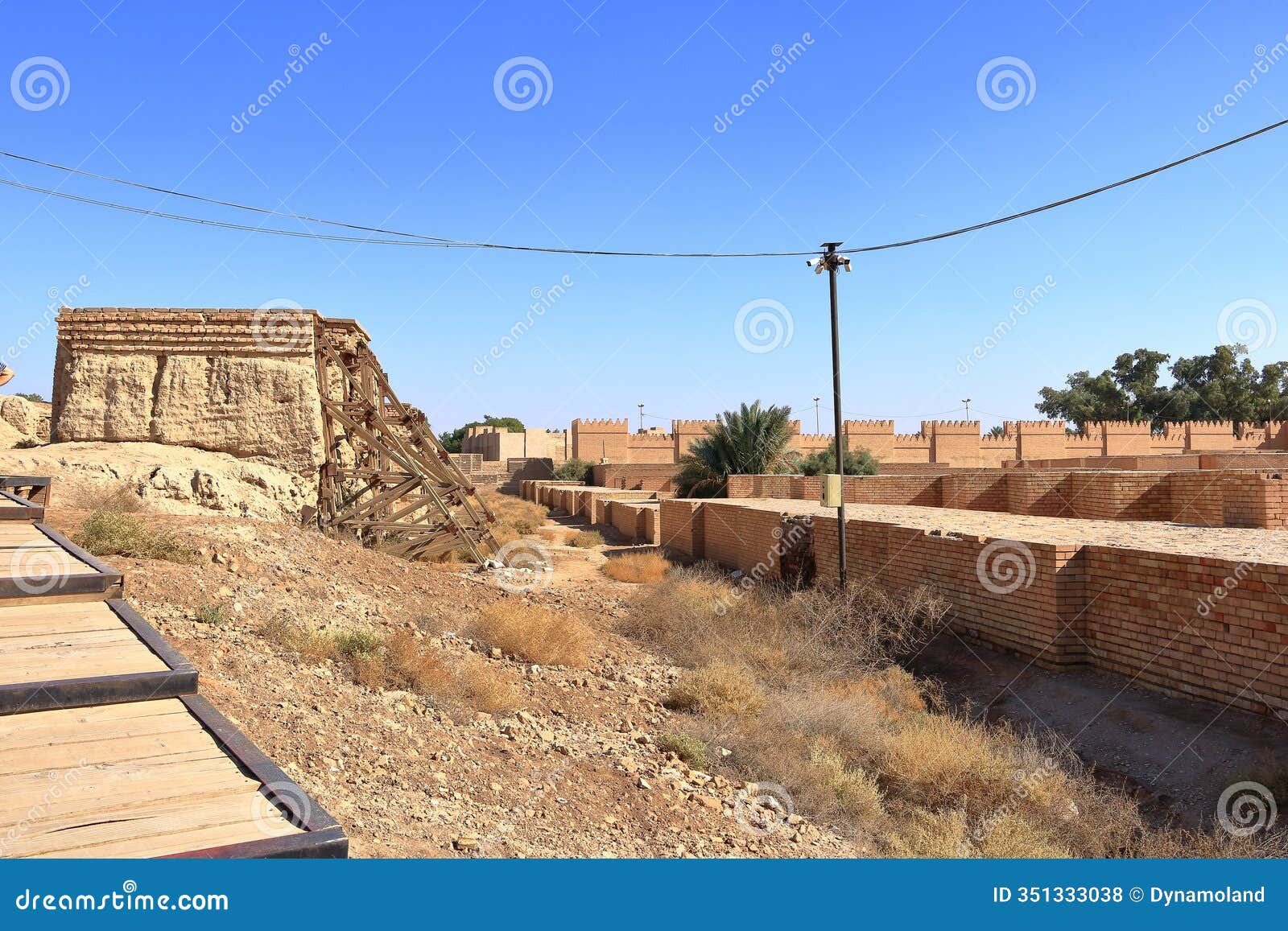 The Old Walls of the Ancient City of Babylon in Iraq Stock Photo ...