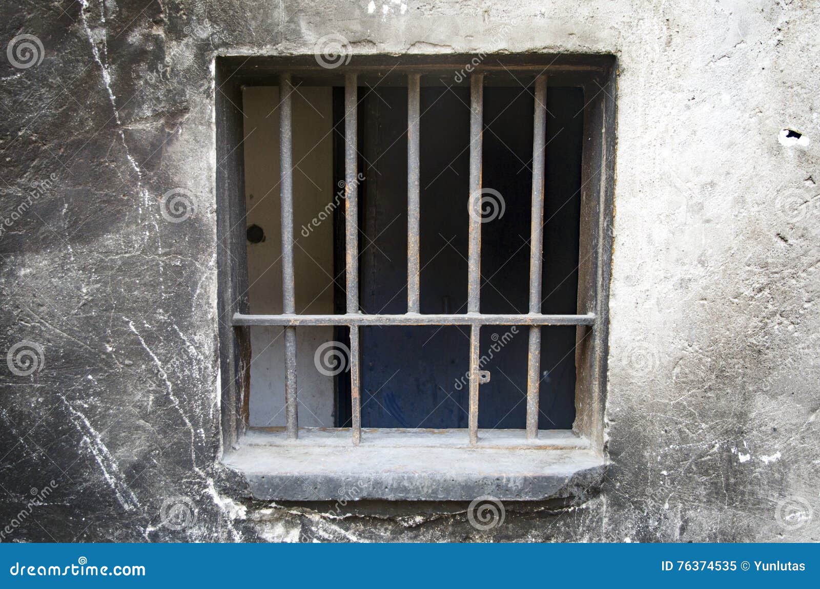 Old Walls, Rusty Iron Barred Window Stock Image - Image of damaged ...