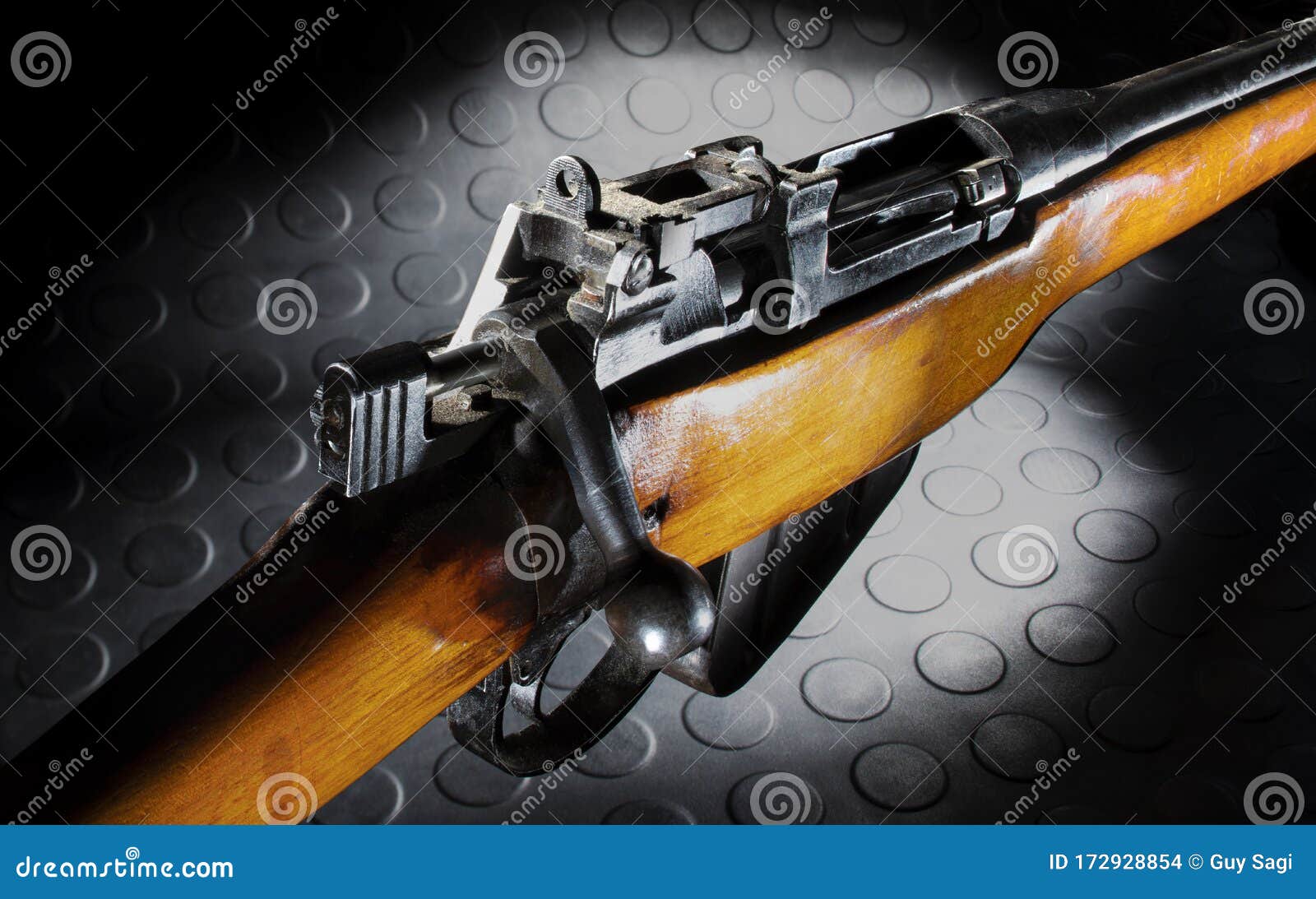 Sporterized War Surplus Rifle Stock Photo - Image of wood, black: 172928854