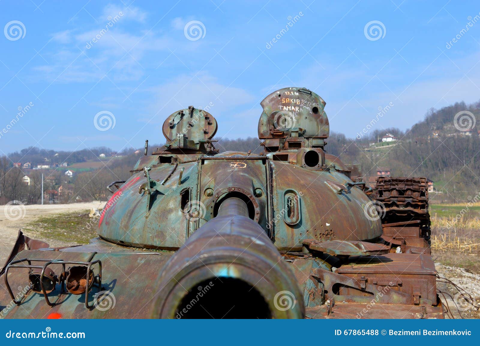 Old War Tank in Bosni and Herzegovina Editorial Stock Photo - Image of ...