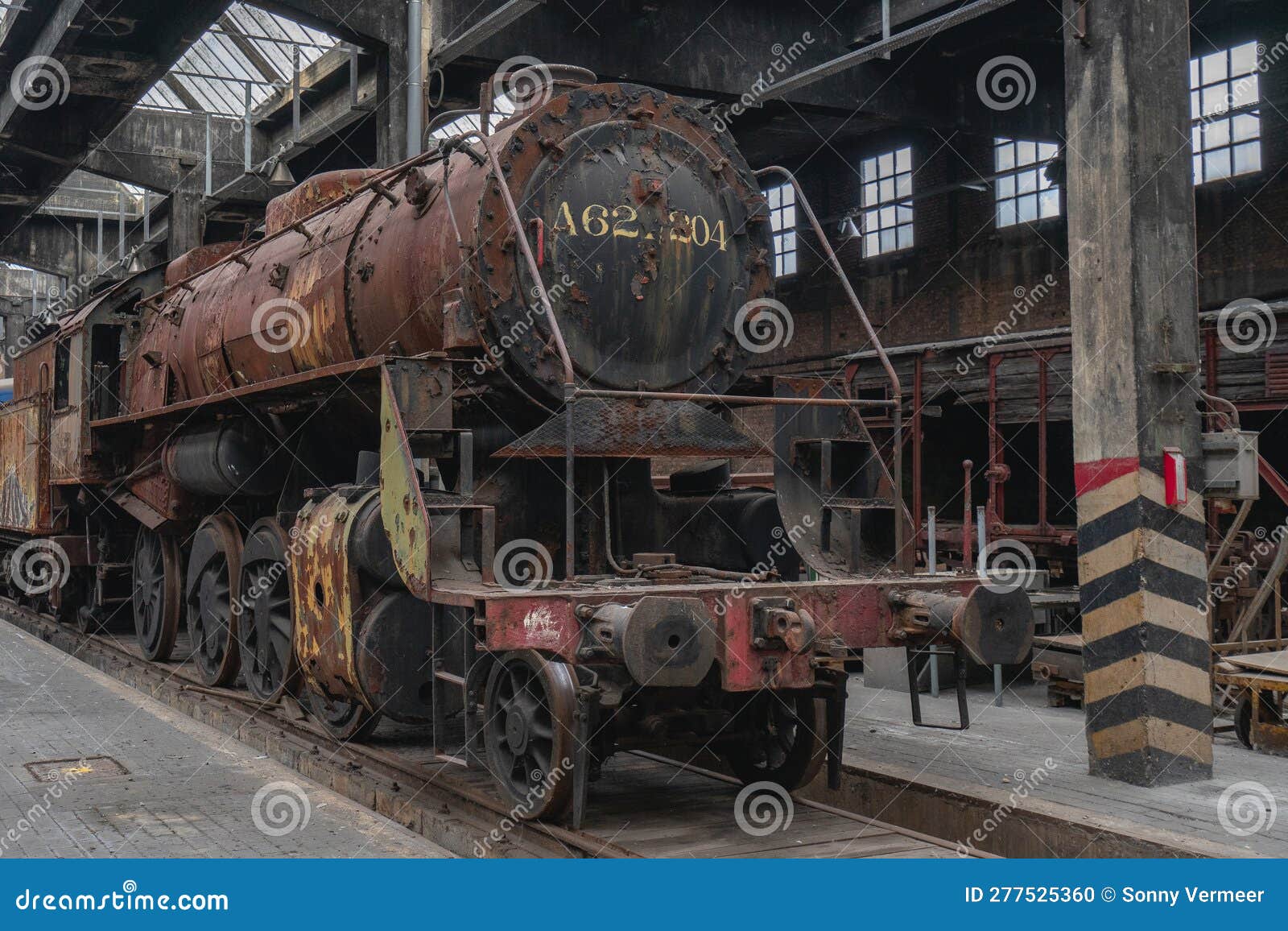 Old Warehouse with Abandoned Trains Stock Photo - Image of railway ...