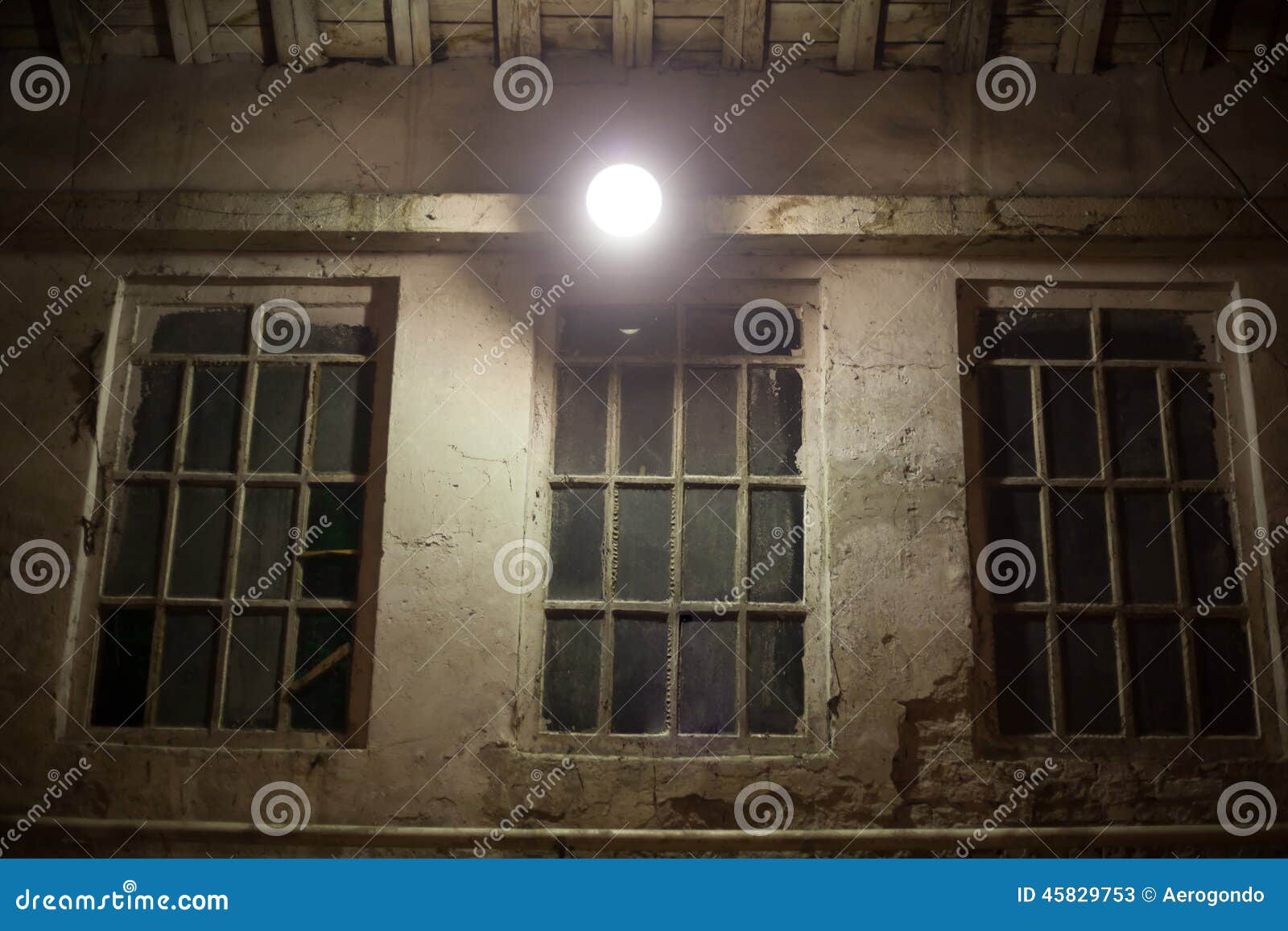 Old warehouse stock image. Image of industrial, reflector - 45829753