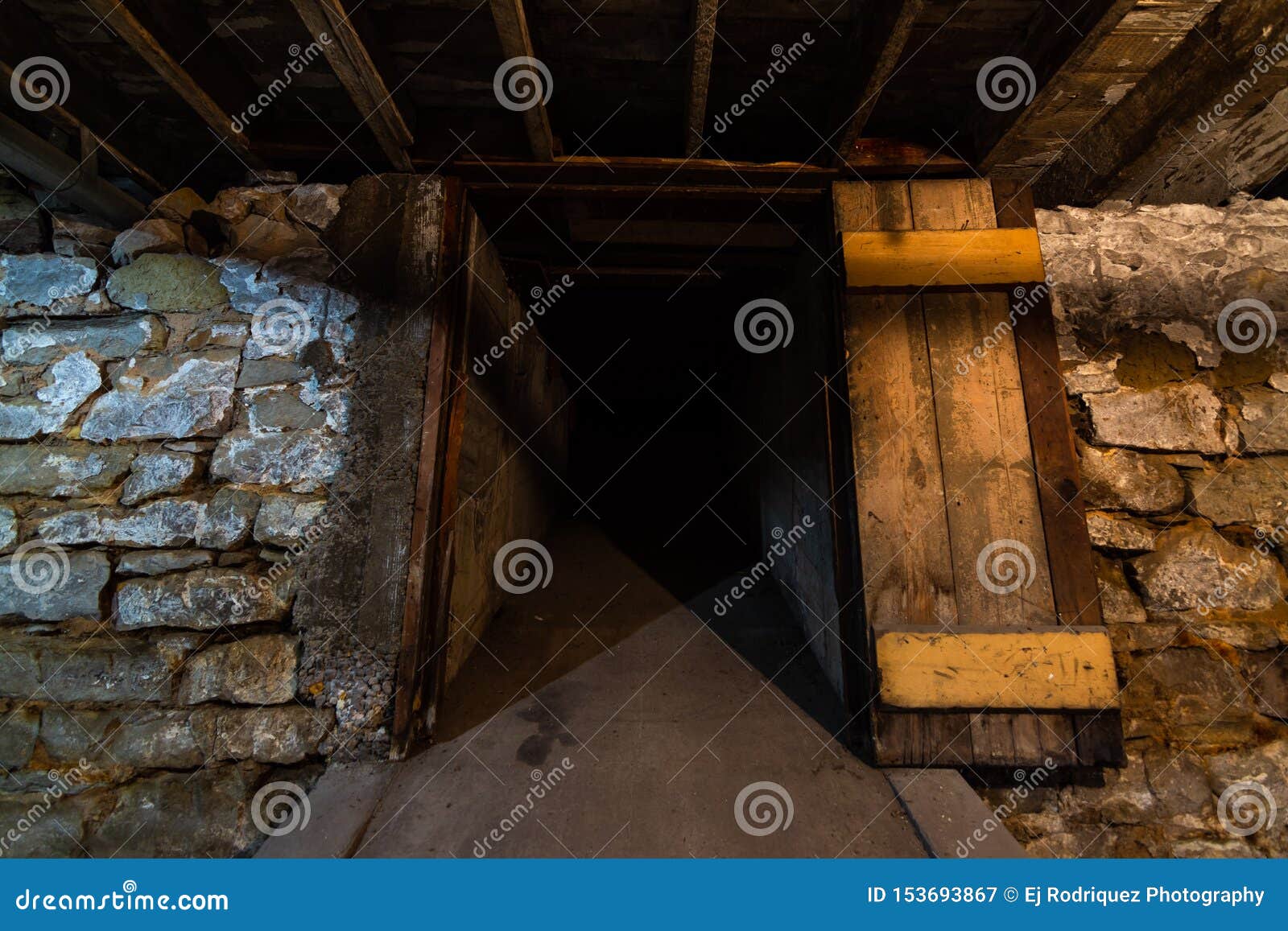 Old Warehouse Loading Chute Stock Image - Image of interior, dark ...