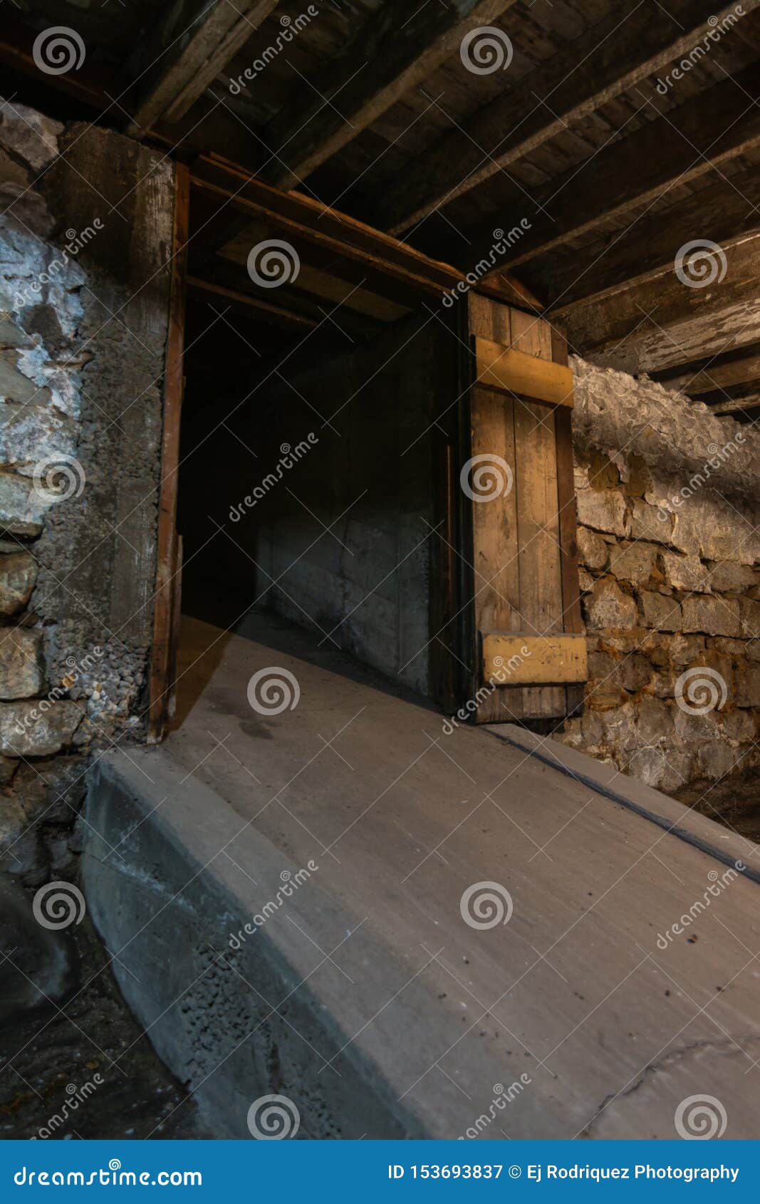 Old Warehouse Loading Chute Stock Image - Image of grungy, door: 153693837