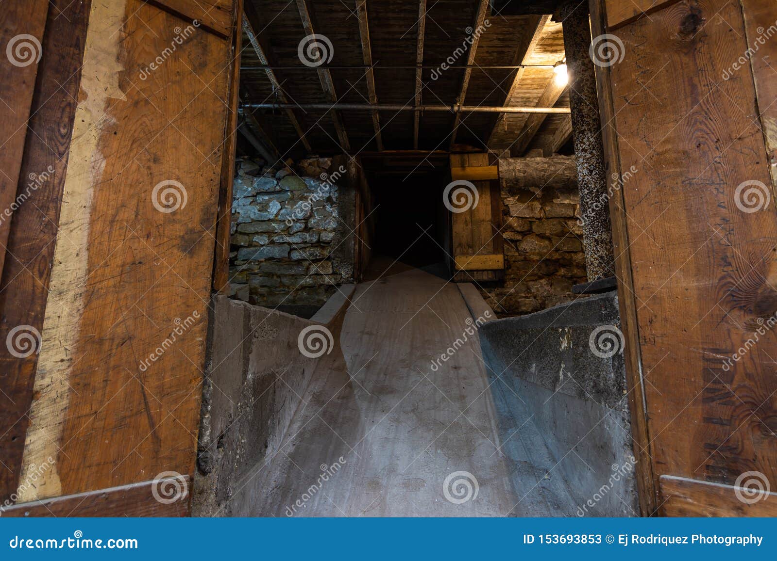 Old Warehouse Loading Chute Stock Image - Image of construction ...