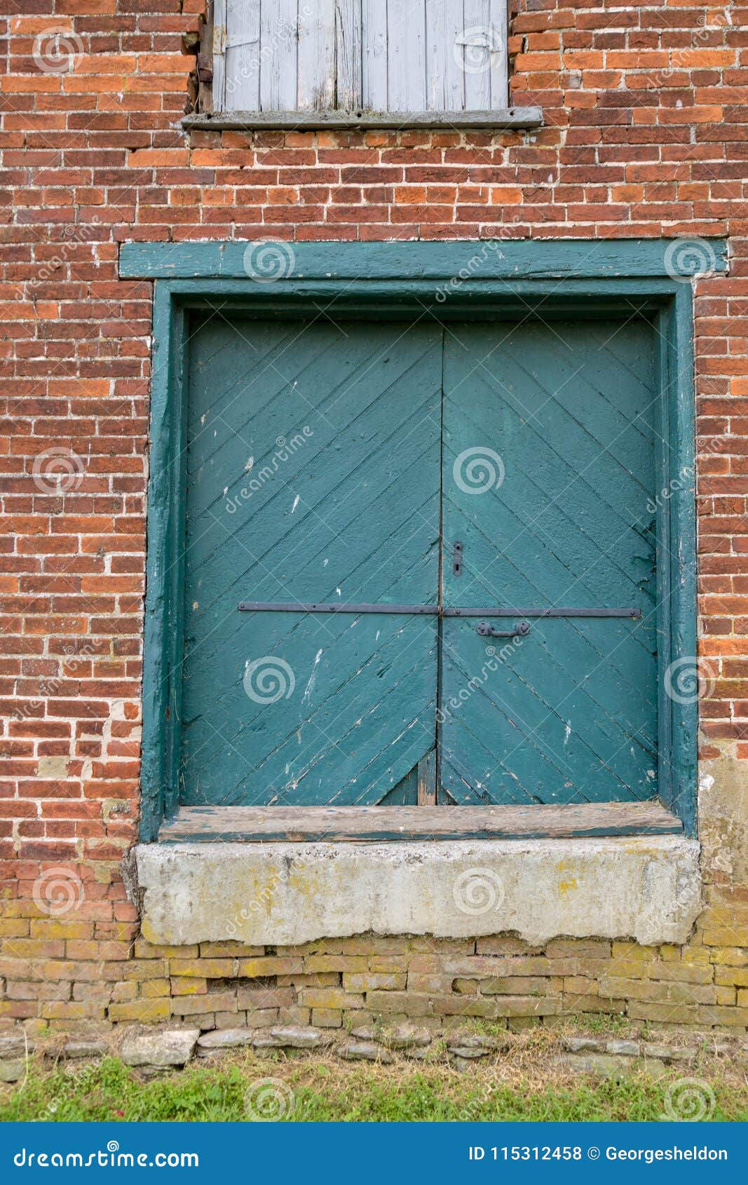 Old Warehouse Loading Door stock photo. Image of deteriorating - 115312458