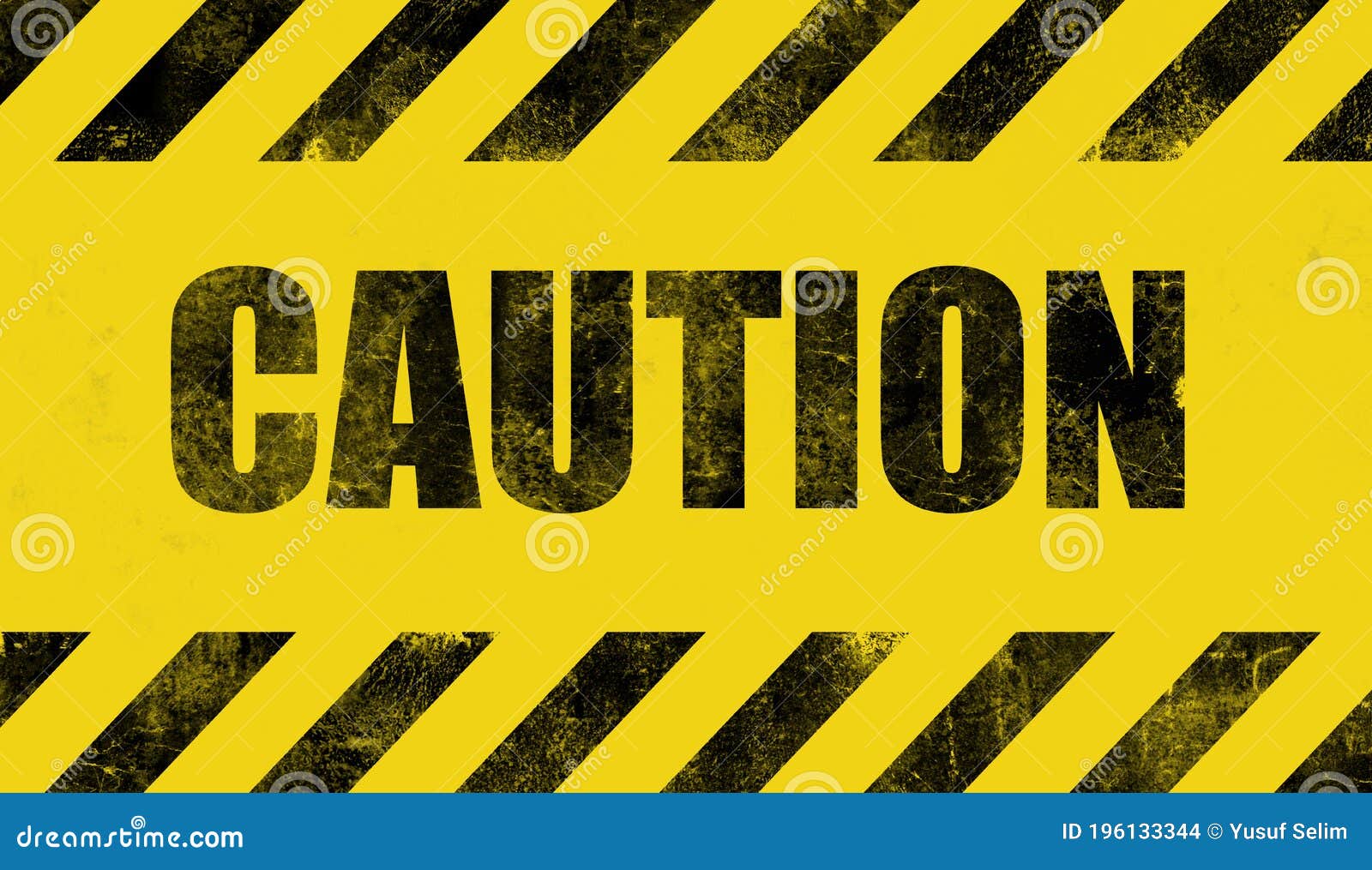 Old Warning Sign with Black Stripes on Yellow Background. Stock Photo ...