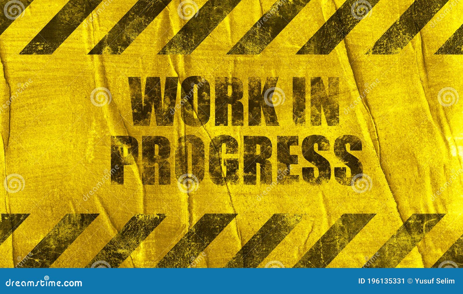 Old Warning Sign with Black Stripes on Yellow Background. Stock Image ...