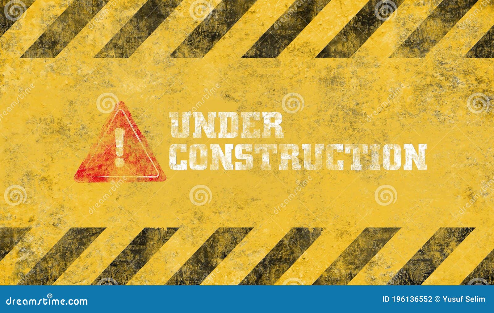 Old Warning Sign with Black Stripes on Yellow Background. Stock Photo ...