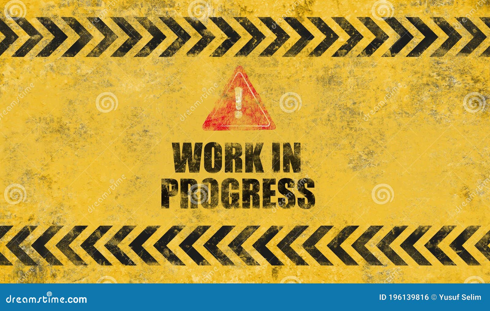 Old Warning Sign with Black Stripes on Yellow Background. Stock Photo ...