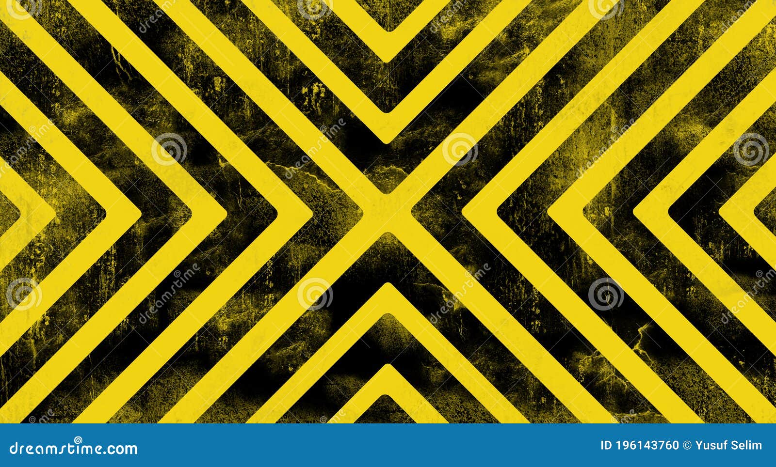 Old Warning Sign with Black Stripes on Yellow Background. Stock Photo ...
