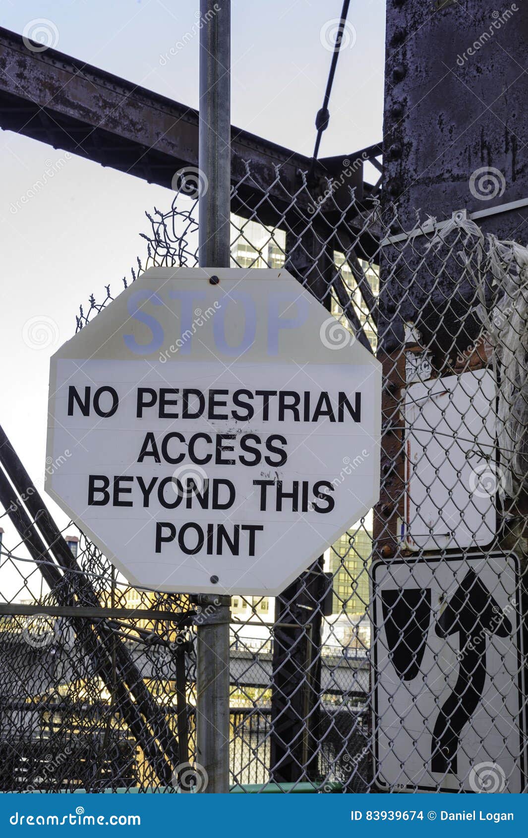 Old warning sign at bridge stock photo. Image of fall - 83939674