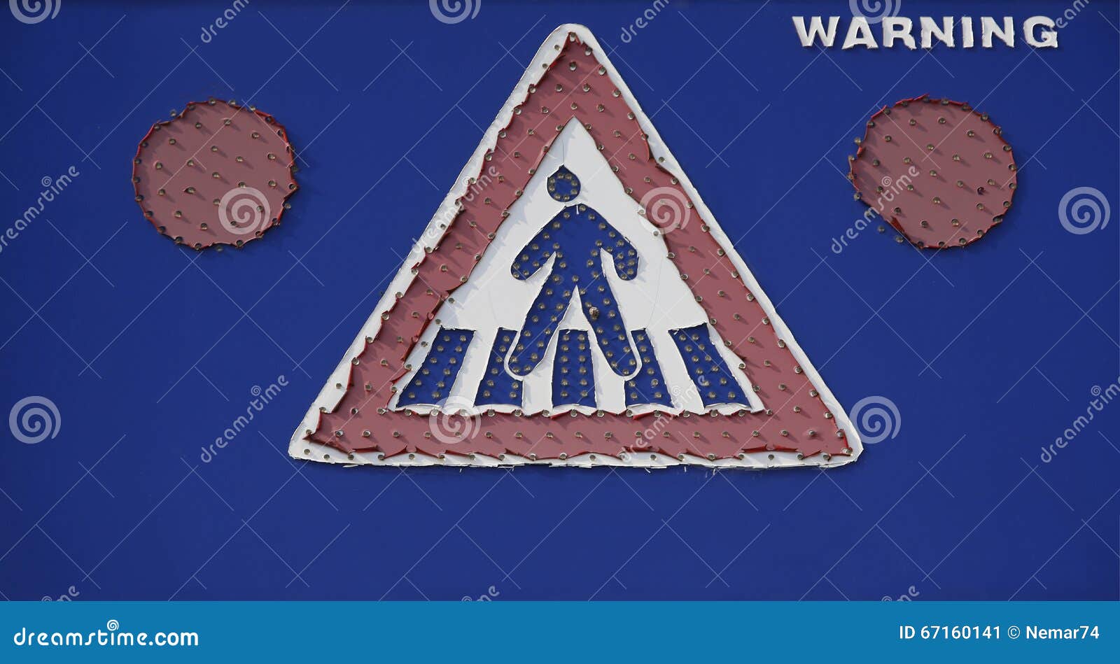 Old Warning Sign To Cross Zebra Stock Image - Image of crosswalk ...