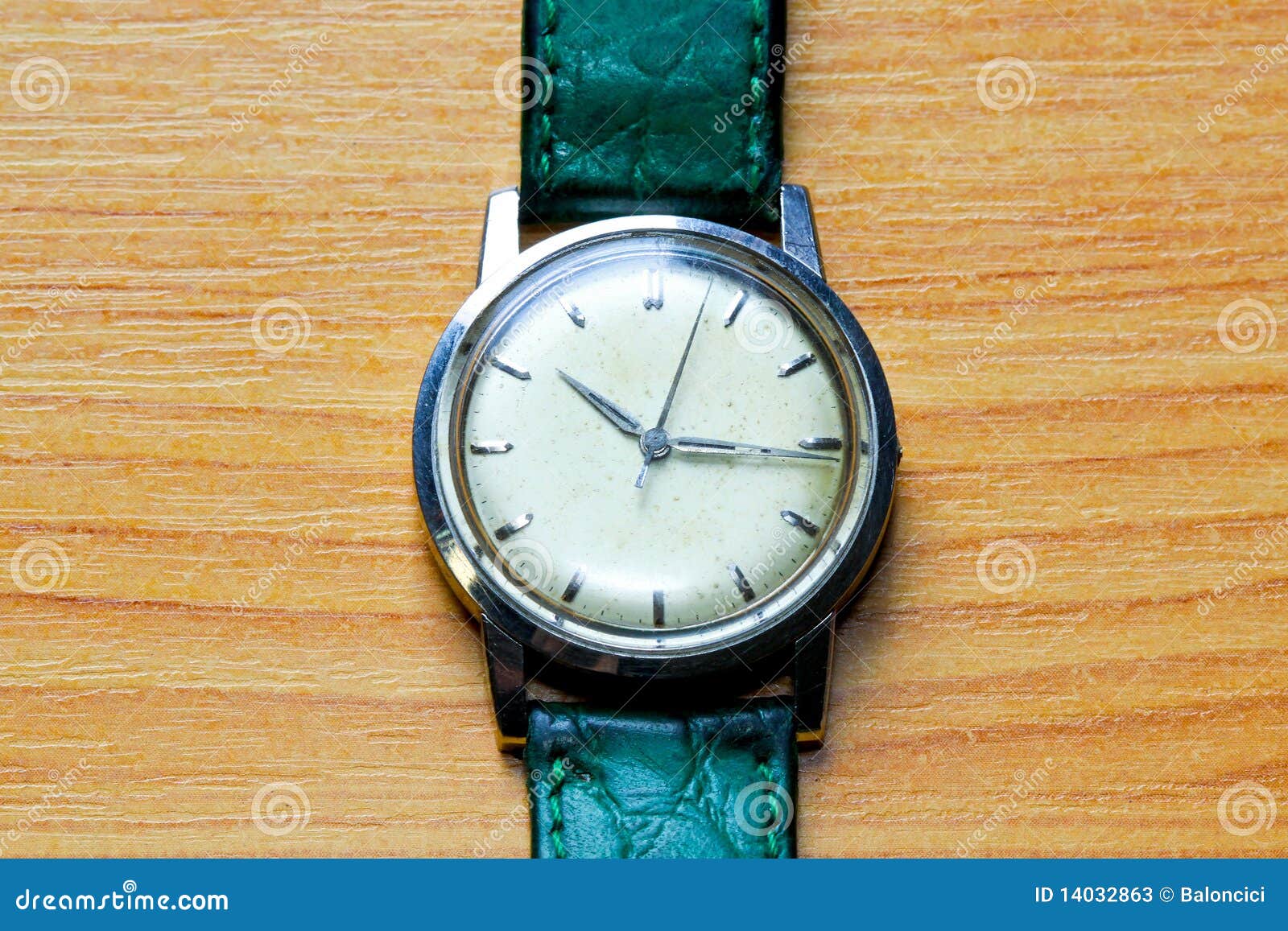 Old watch stock image. Image of leather, antique, clock - 14032863