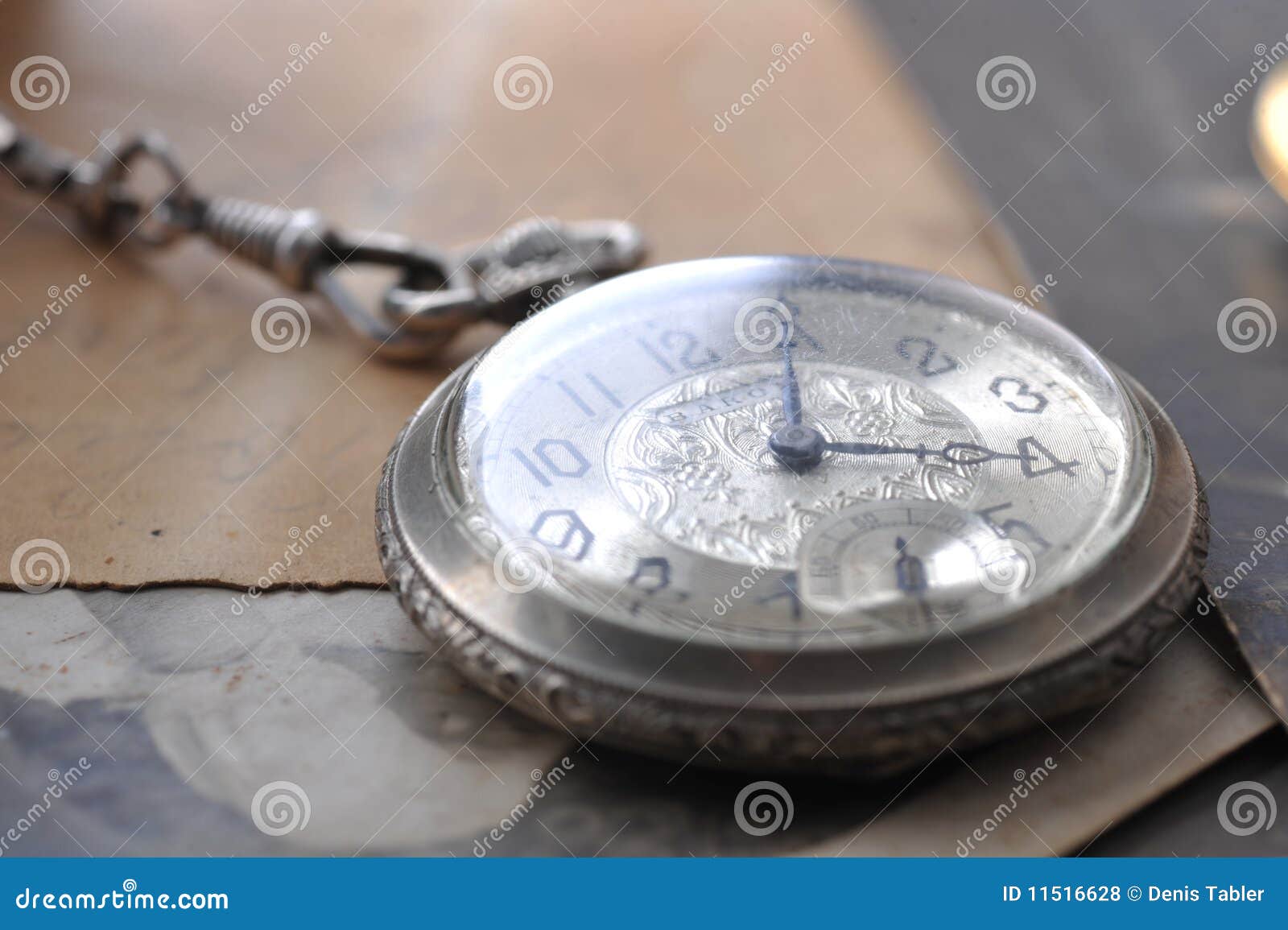 Old Watch on the Post Card and Photo Stock Photo - Image of grandparent ...