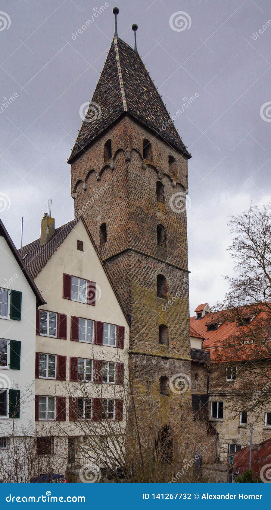 Old Watch Tower of Ulm Medieval Monuments Stock Photo - Image of center ...
