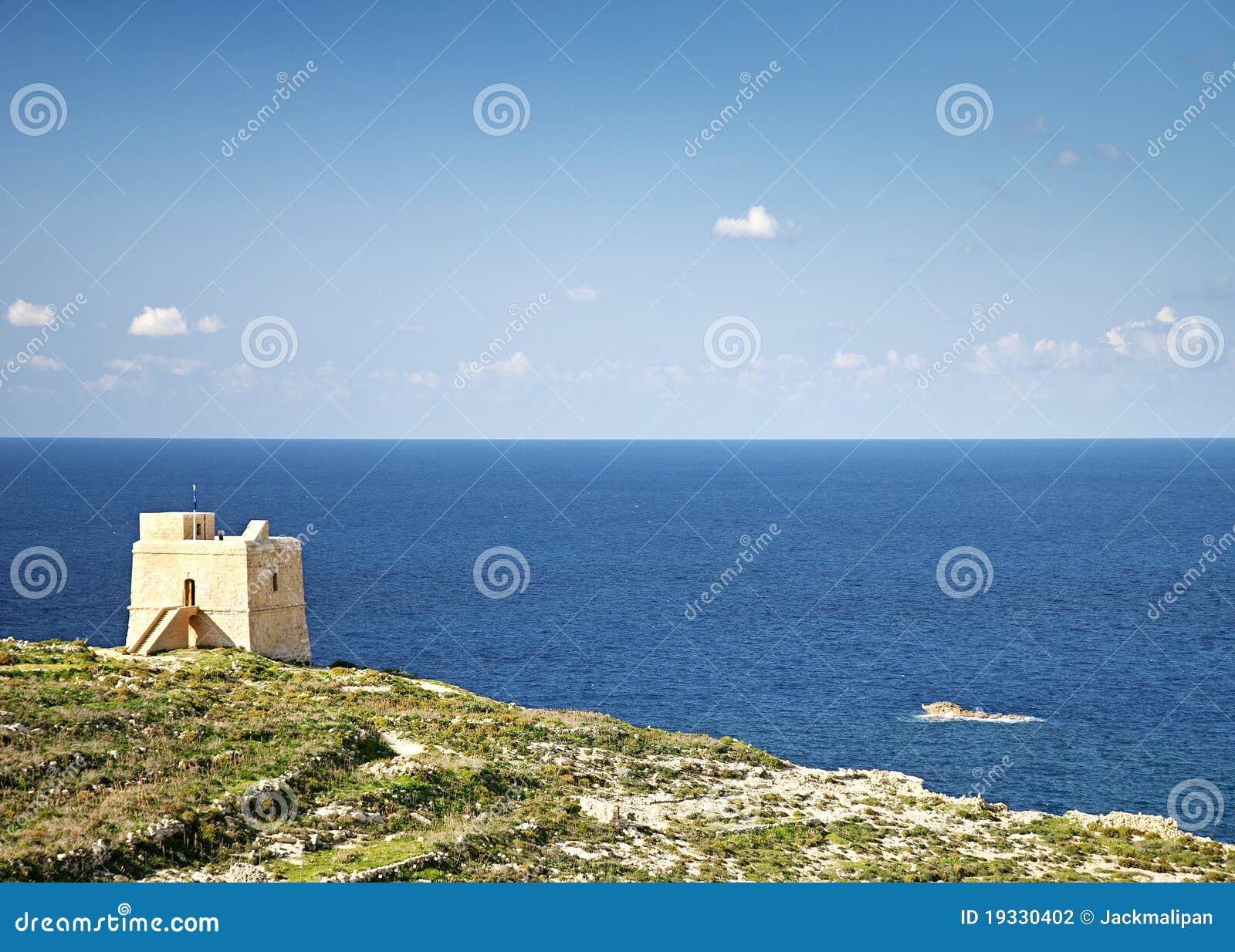 Old Watchtower on Gozo Island in Malta Stock Photo - Image of scenic ...