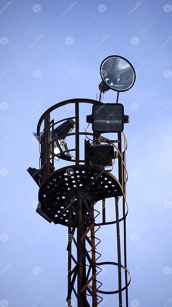 Old Watchtower in a Harbour. Stock Photo - Image of spring, rusty: 53096810