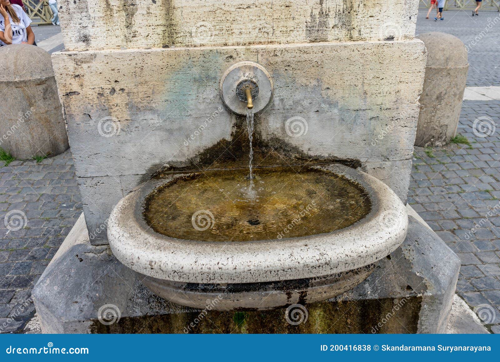 An Old Water Basin Providing Drinking Water Stock Photo - Image of ...