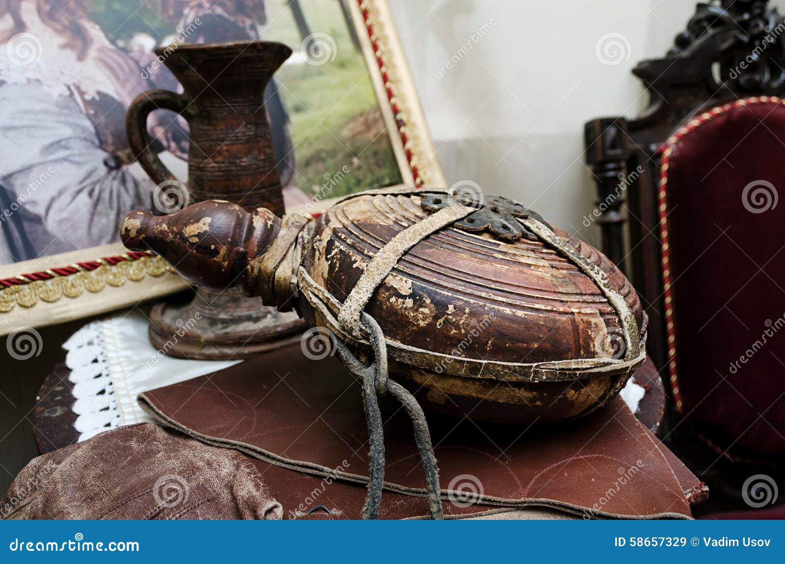 Old water bottle stock image. Image of firearm, history - 58657329