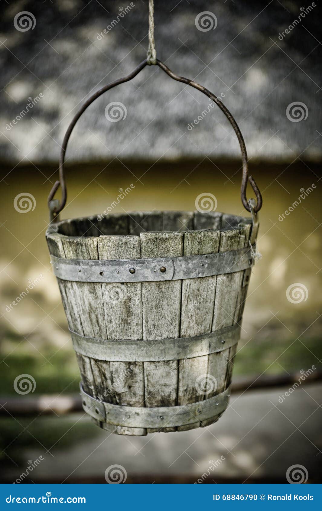 Old water bucket stock photo. Image of metal, ancient - 68846790
