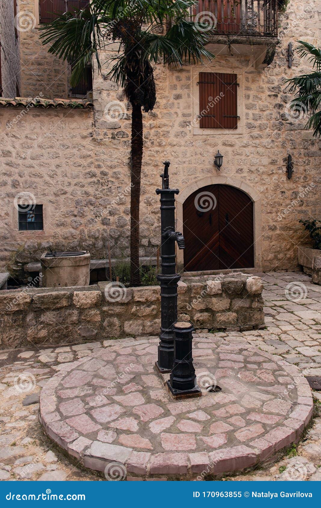 Old Water Column, in the Old City Stock Image - Image of city, current ...
