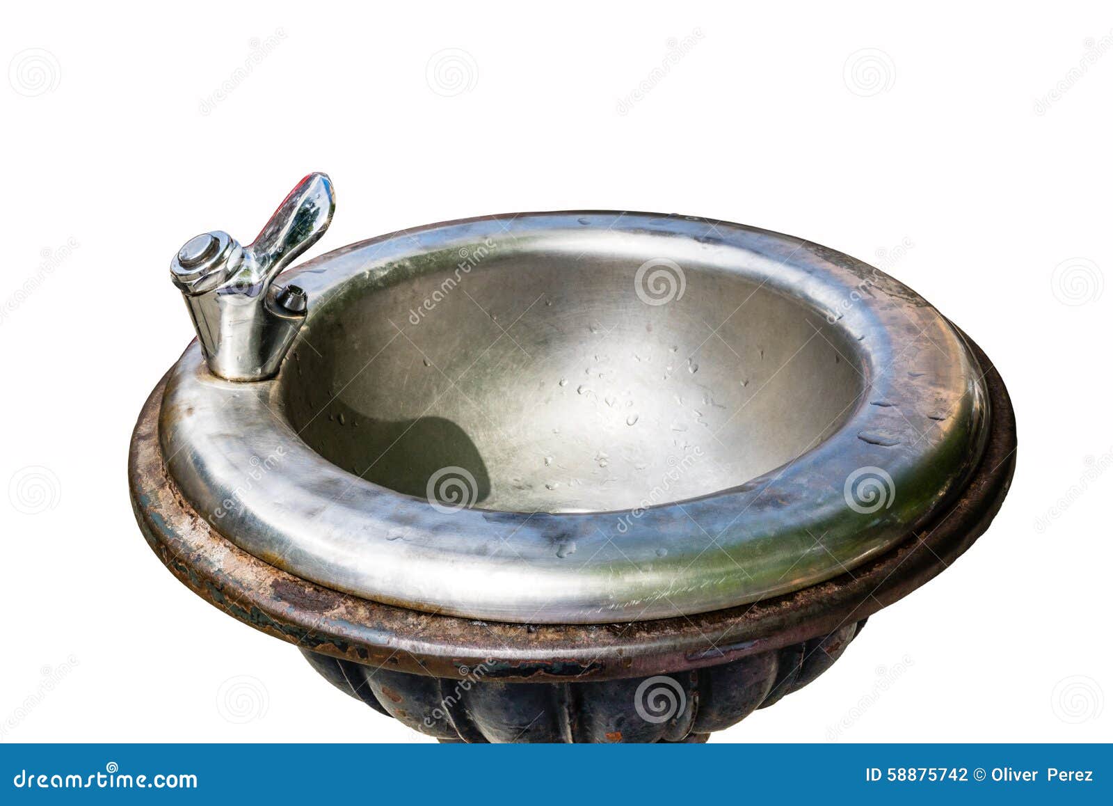 Old water fountain bowl stock photo. Image of stone, water - 58875742