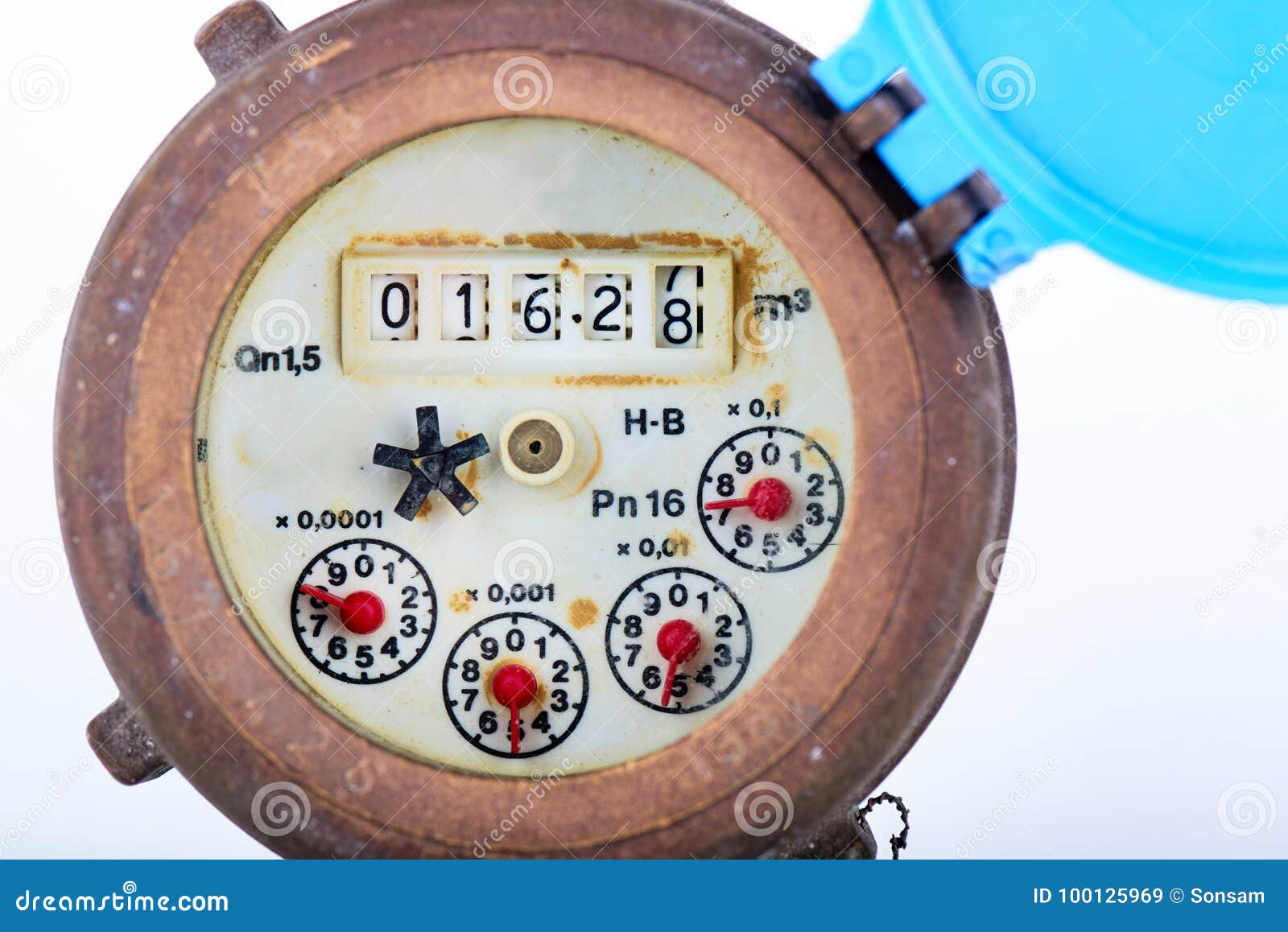 Old water meter stock image. Image of wastage, consumption - 100125969