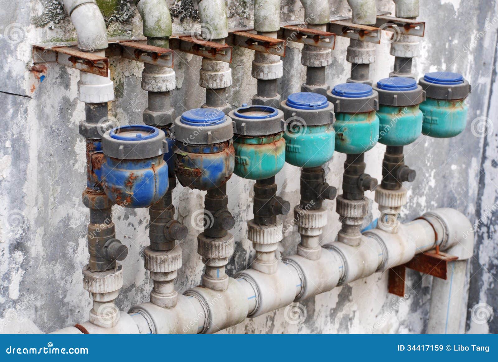 Old water meter stock image. Image of distribution, power - 34417159