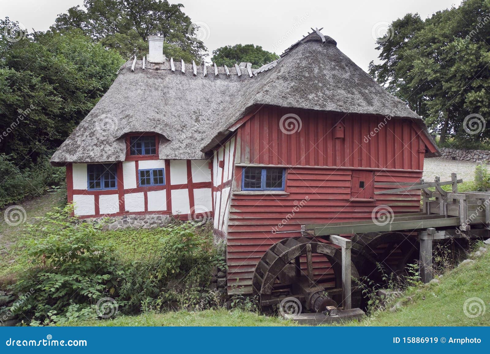 Old Water Mill stock image. Image of architecture, roof - 15886919