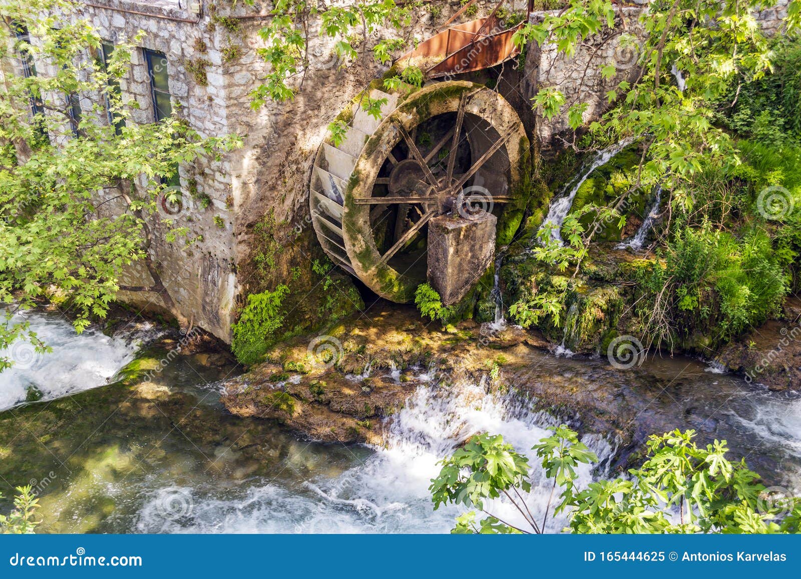 Old Water Mill in Livadeia, Greece Stock Image - Image of natural ...