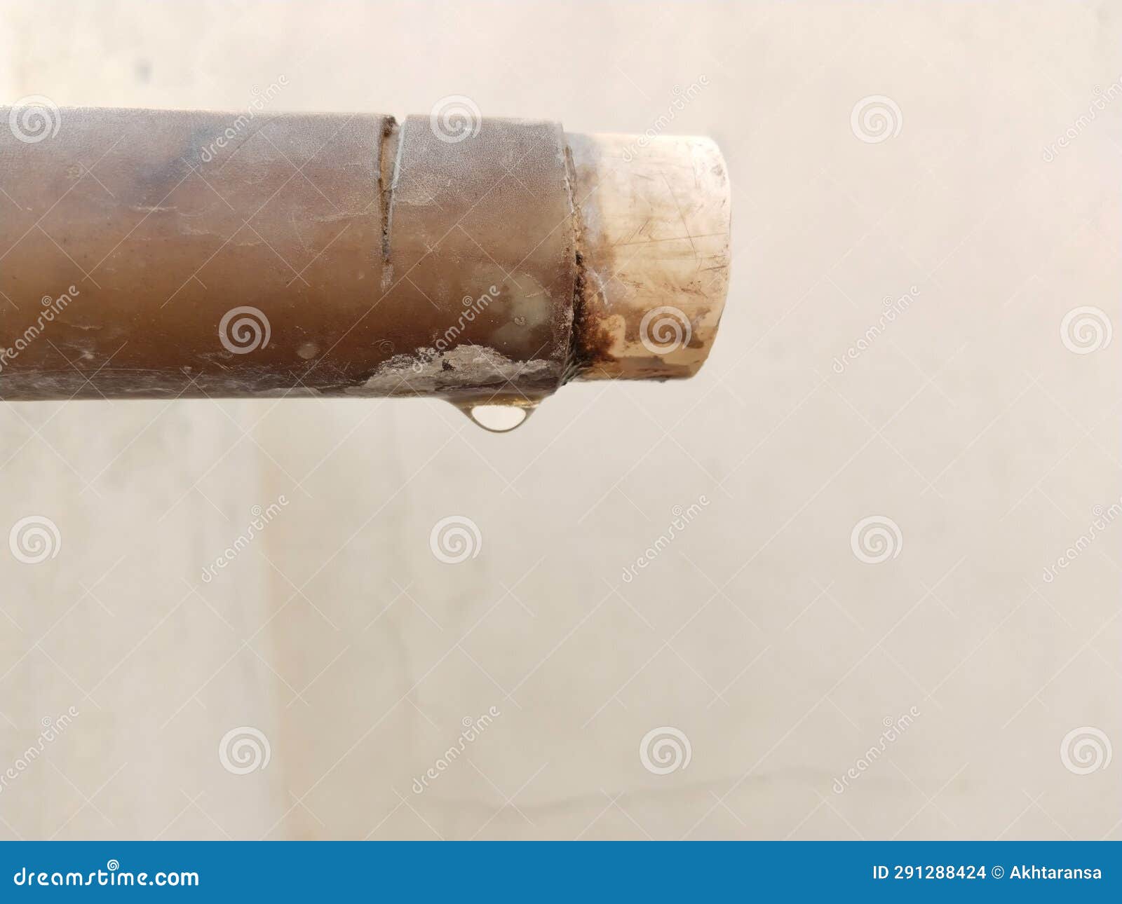 Old Water Pipe with Some Drops Stock Photo - Image of flowing, closeup ...