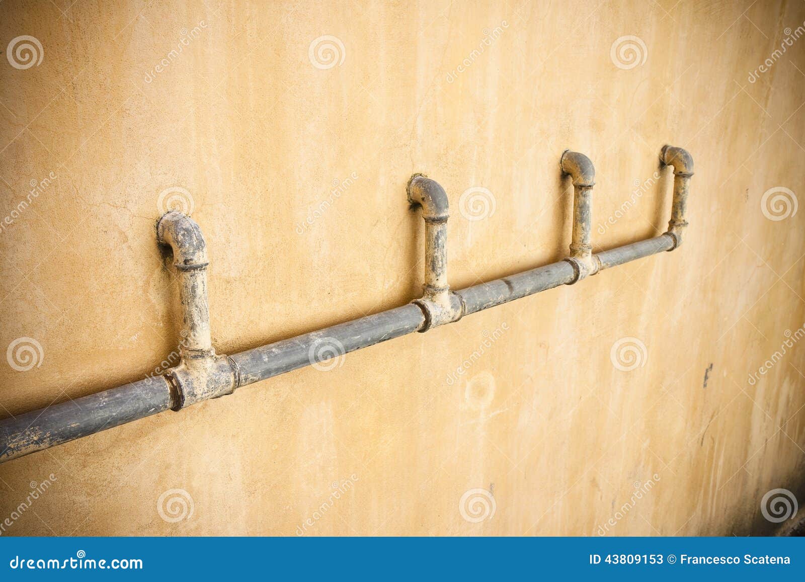 Old water pipes stock image. Image of front, orange, tube - 43809153