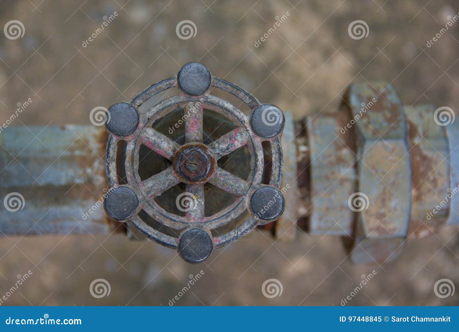 Old Water Pipes and Water Valves is Rust. Stock Image - Image of rusty ...