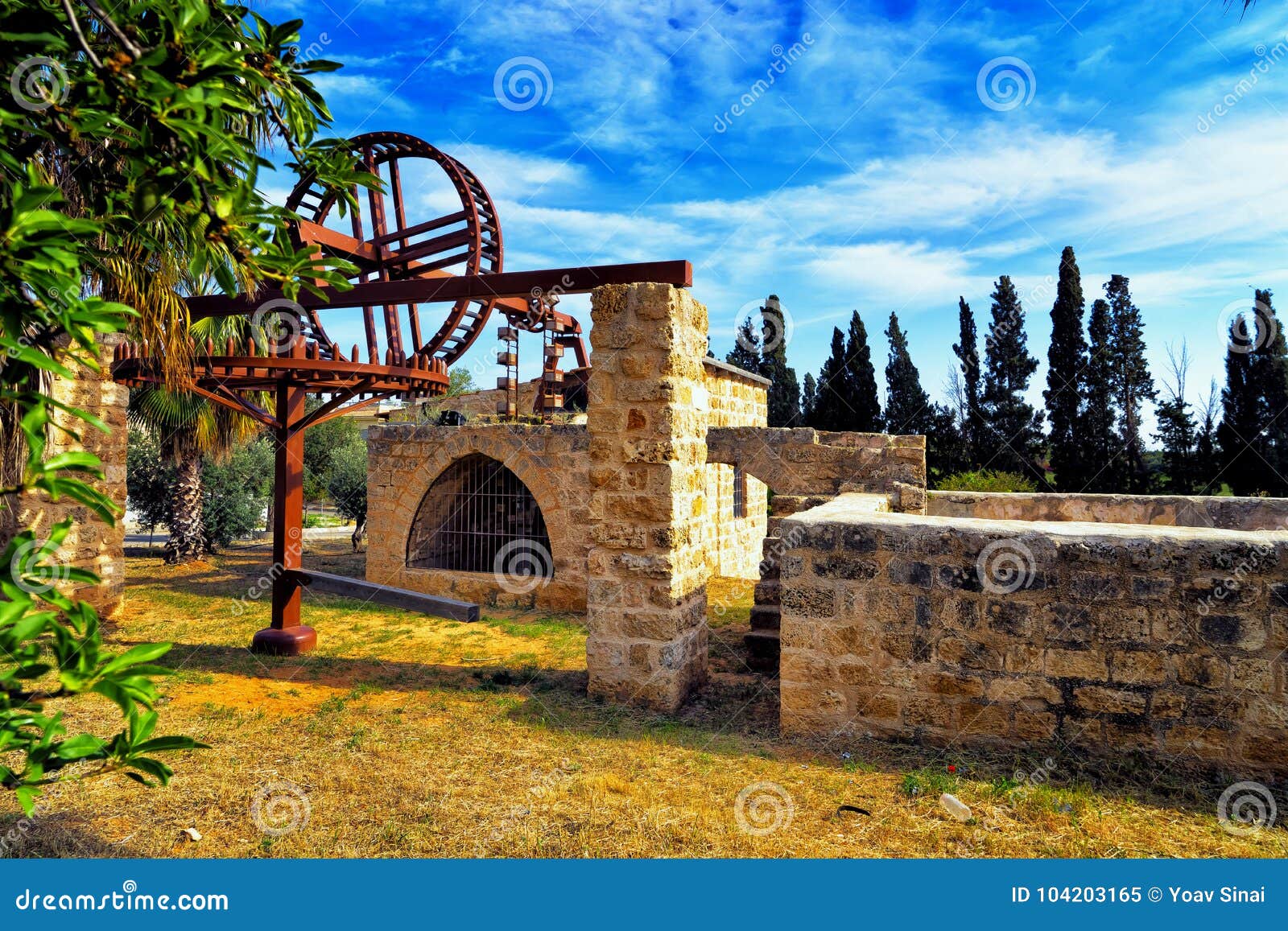 Old water pump Binyamina stock image. Image of 20th - 104203165