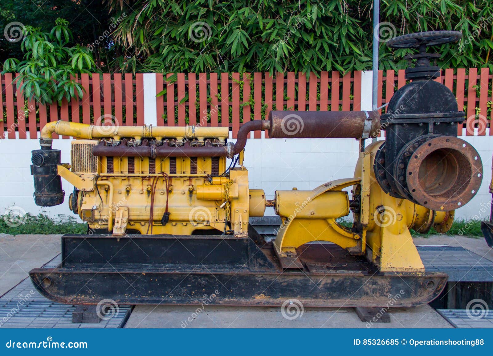 Old water pump machine stock image. Image of electrical - 85326685