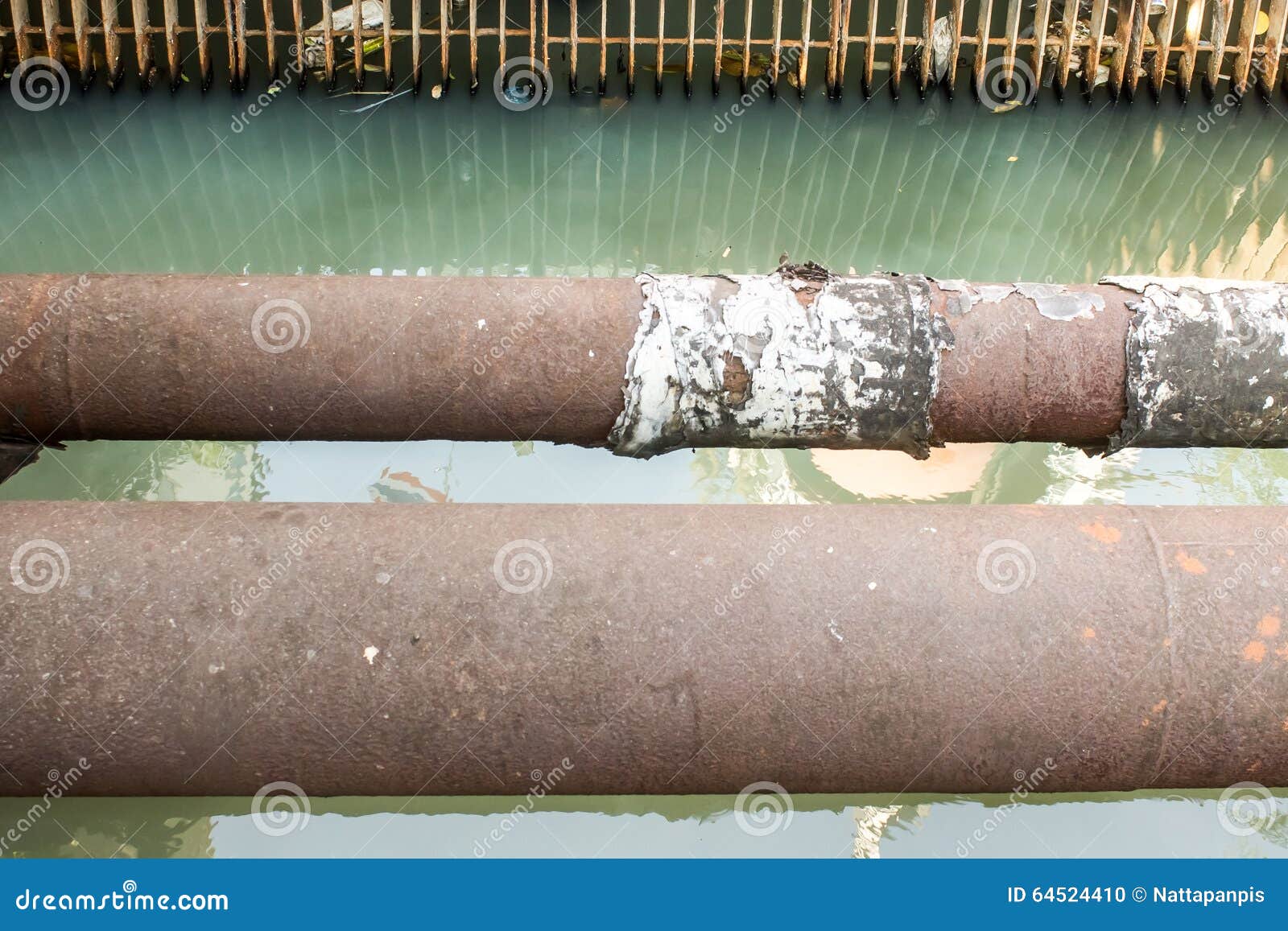 Old Water Supply Pipeline, Rust on Metal Pipeline Stock Photo - Image ...