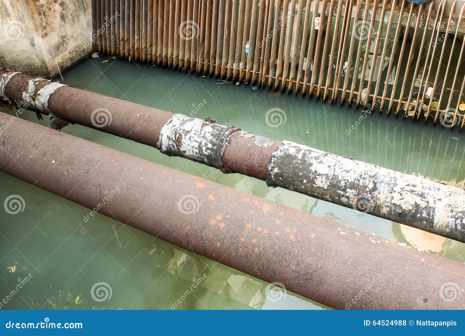 Old Water Supply Pipeline, Rust on Metal Pipeline Stock Photo - Image ...