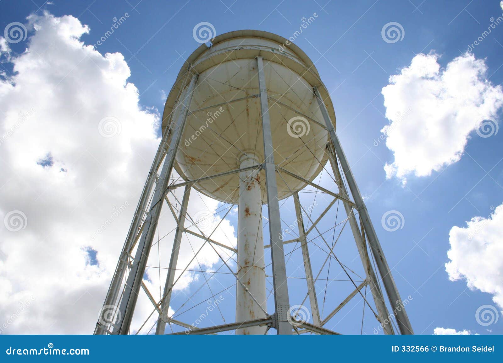 Old Water Tower stock photo. Image of clouds, white, blue - 332566